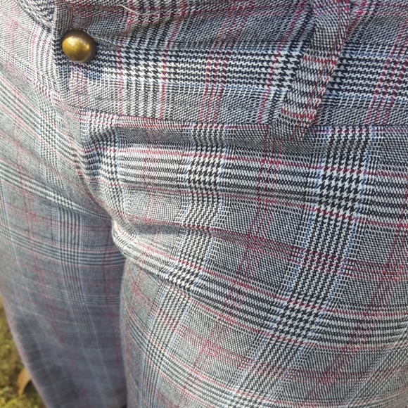 Vintage | Shorts | Vintage Shorts Capri Crop Plaid Bermuda Red Gray ...